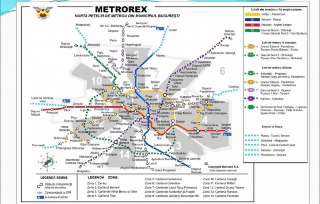 Harta metrou București – Ghid complet pentru călători - Financiarul